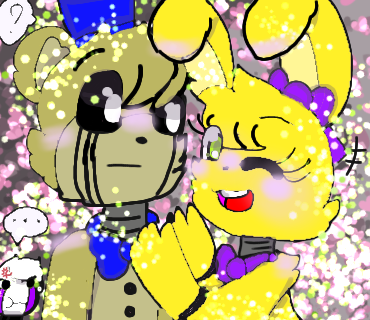 fnaf fredbear x springbonnie girl - ibisPaint
