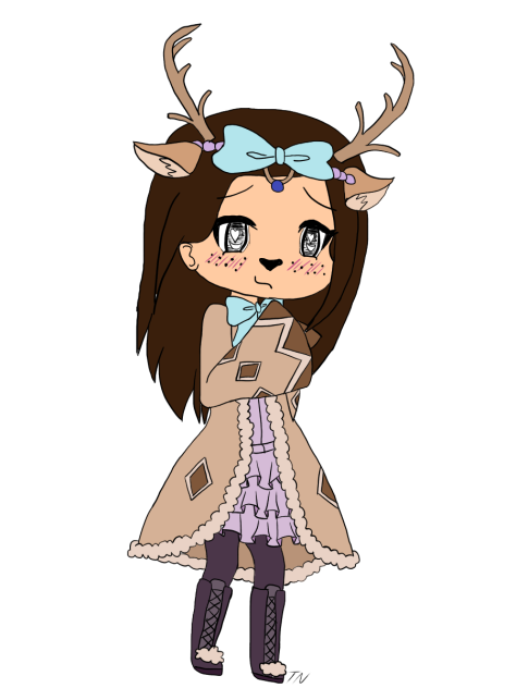 Deer girl drawing - ibisPaint