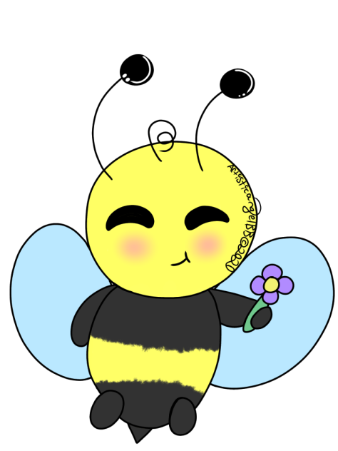 Bumble Bee With Flower - - ibisPaint