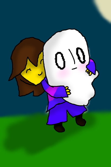 frisk and napstablook - ibisPaint