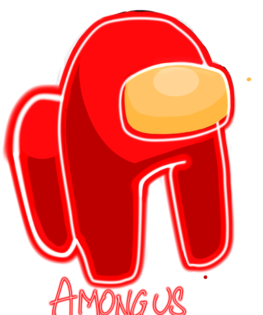 How to draw Among us with glowing effect - ibisPaint