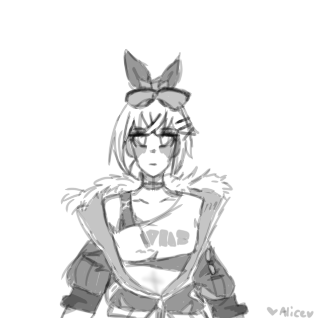 Silver Wolf Sketch - ibisPaint