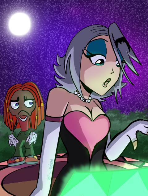 Knuckles and Rouge encounter - ibisPaint