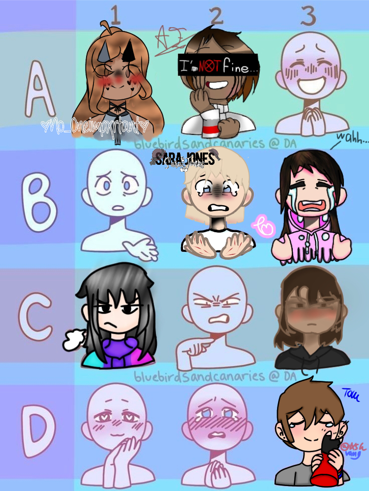 Half body emotion collab. - ibisPaint
