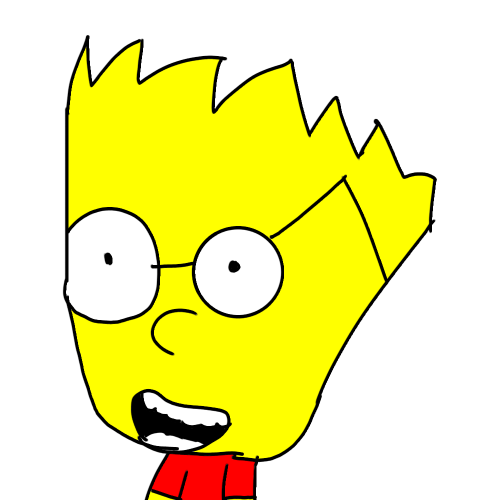 Turning boy into Bart Simpson - ibisPaint