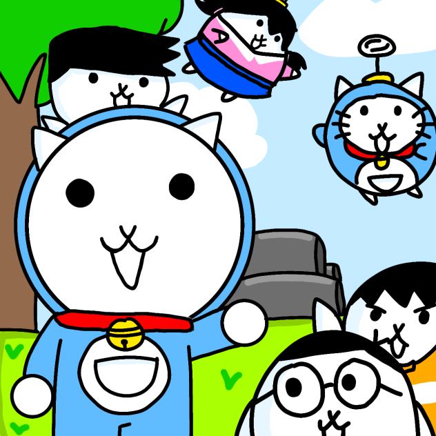 Battle Cat collab Doraemon - ibisPaint