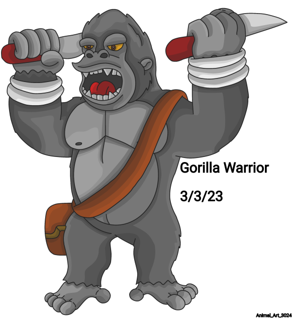 Gorilla warrior - ibisPaint