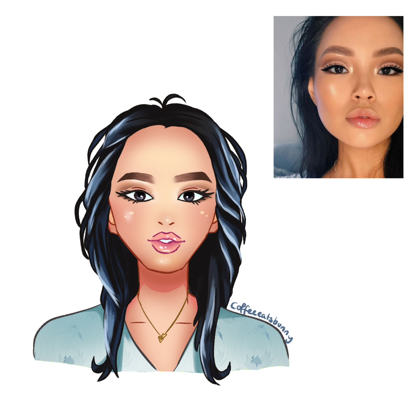 my life is a mess but my makeup is finee - ibisPaint