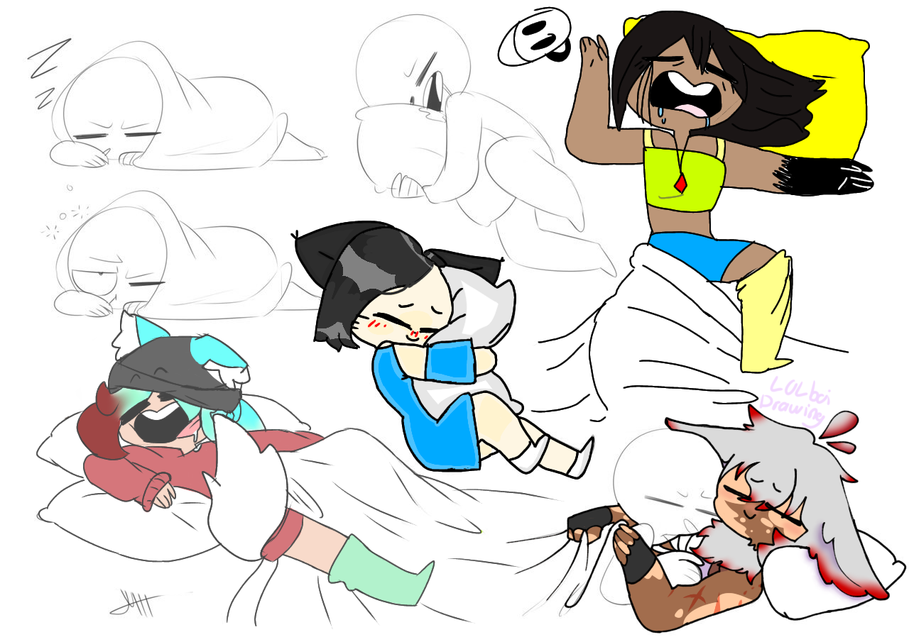 Sleeping collab - ibisPaint