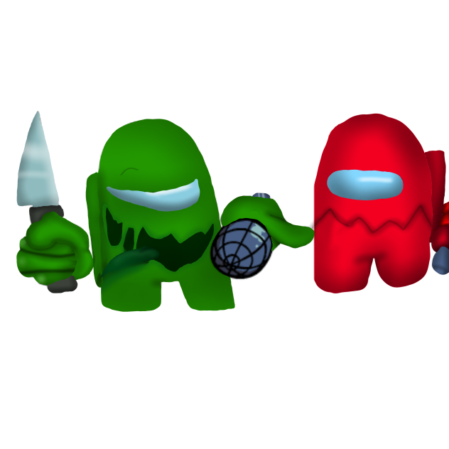 green and red impostor fnf hd - ibisPaint