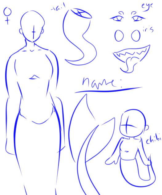 female mermaid-siren base - ibisPaint