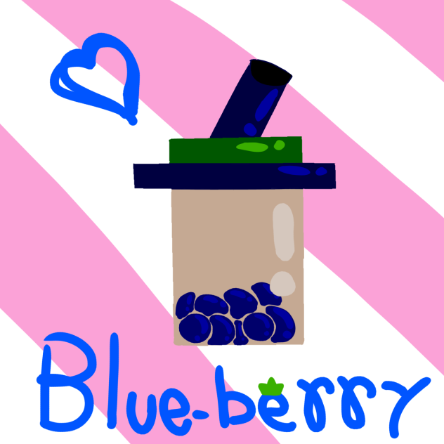 Blue berry boba - ibisPaint