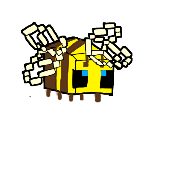minecraft bee sketch - ibisPaint