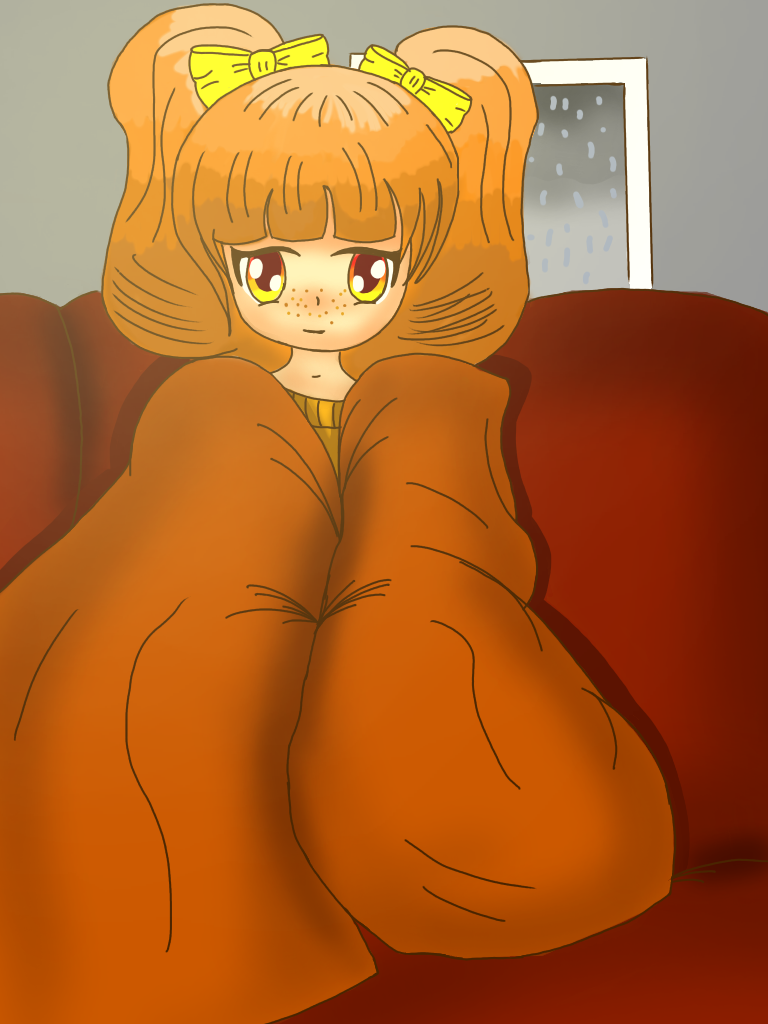 warm evening with girl - ibisPaint