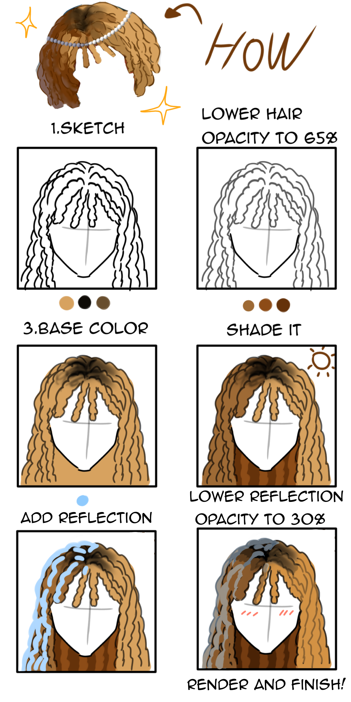 Tutorial on how to make braids💛 - ibisPaint
