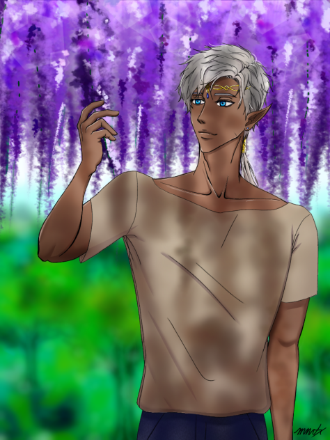Elf Under the Wisteria Tree - ibisPaint