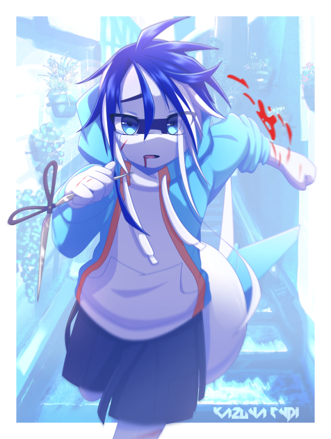 running from fear - ibisPaint