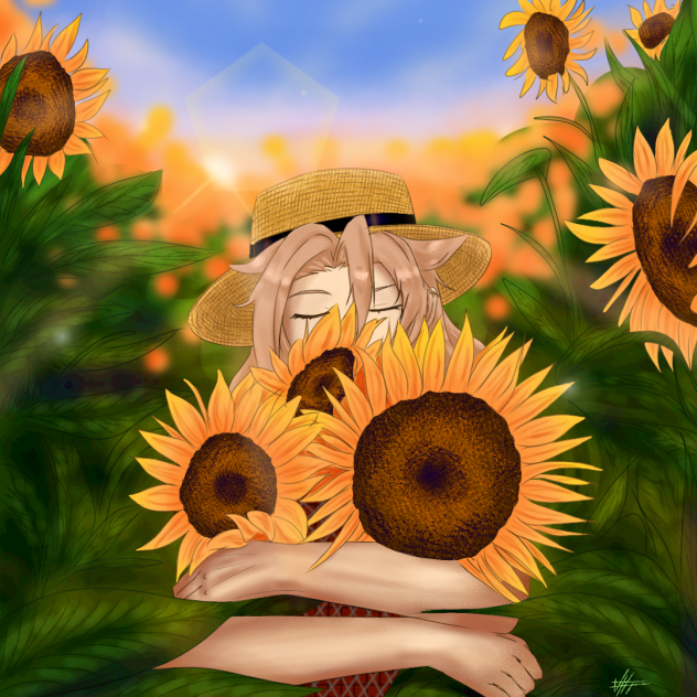 Albedo y girasoles de verano - ibisPaint