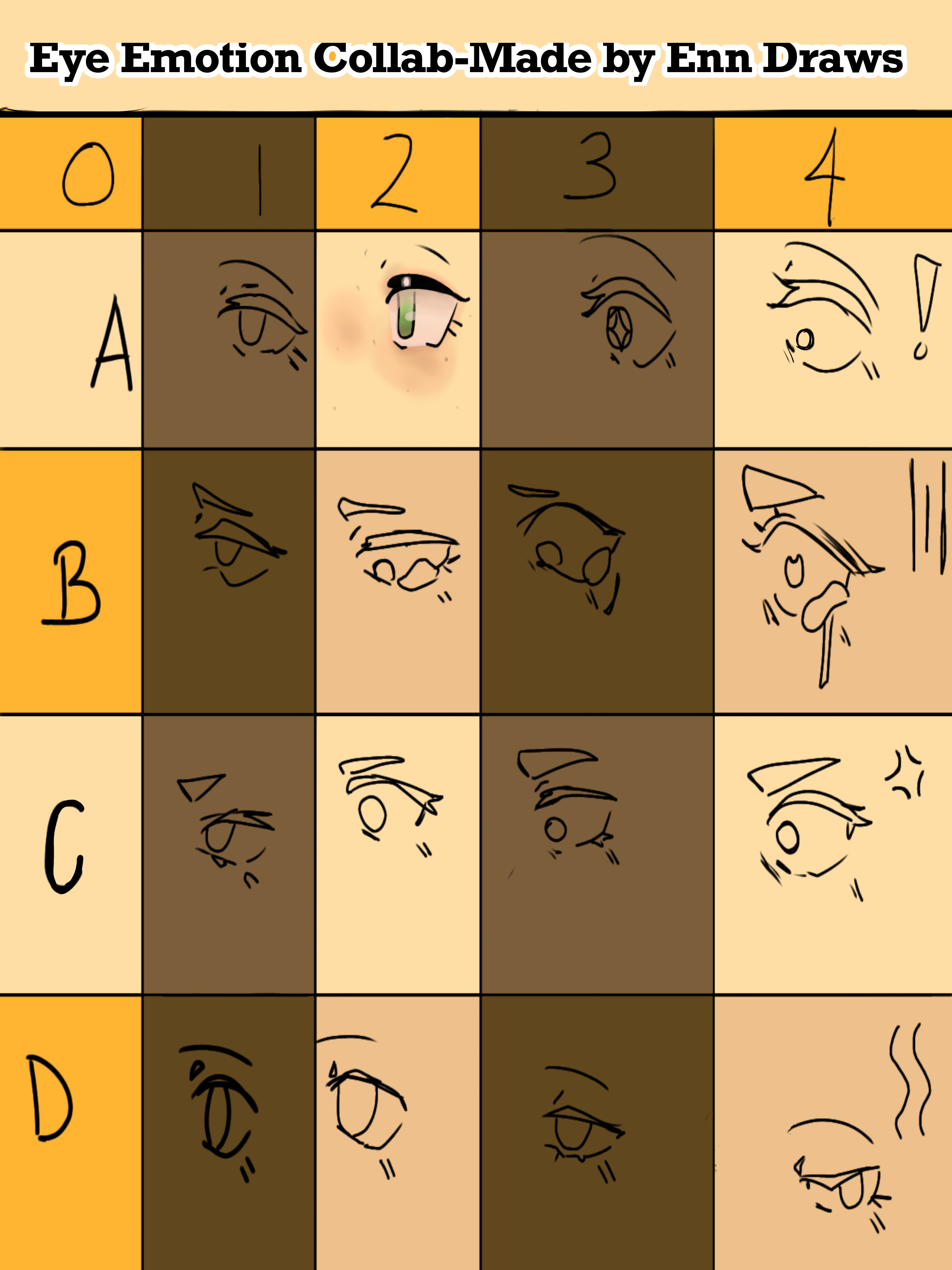 Eye emotions collab(V2) - ibisPaint