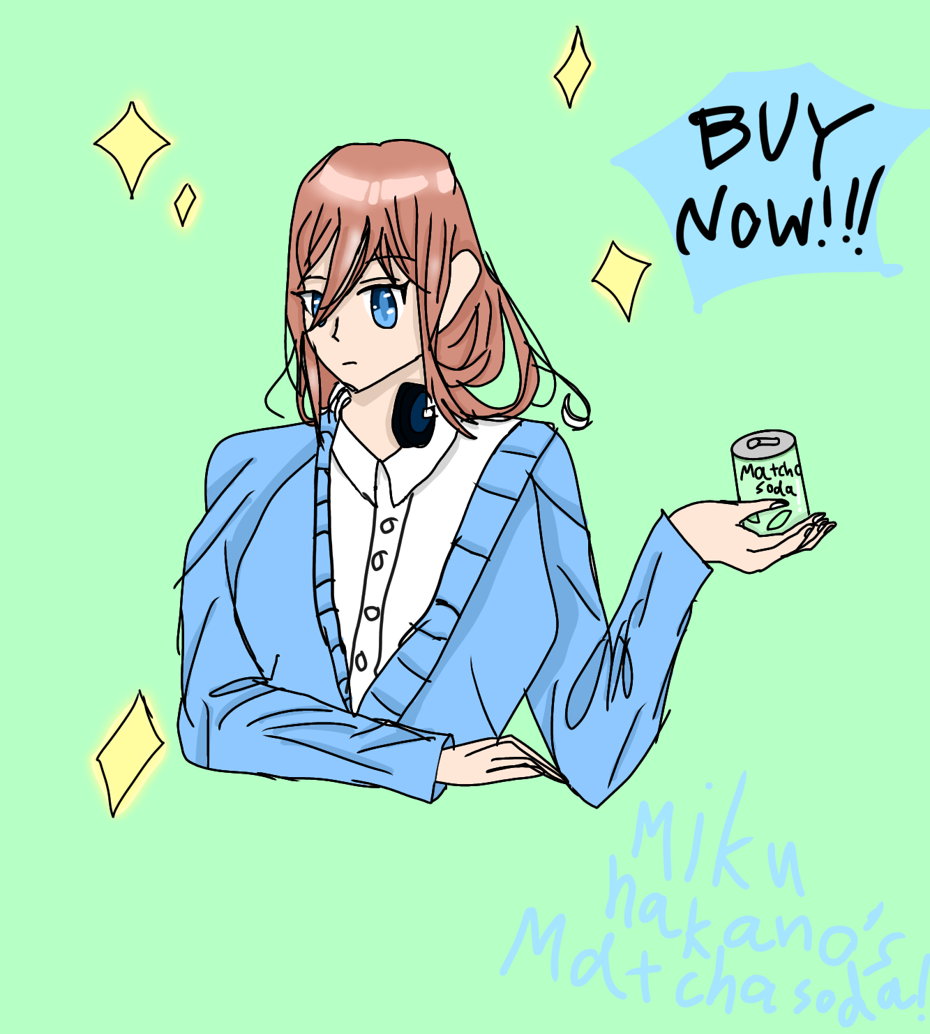 Miku nakano’s special matcha soda - ibisPaint