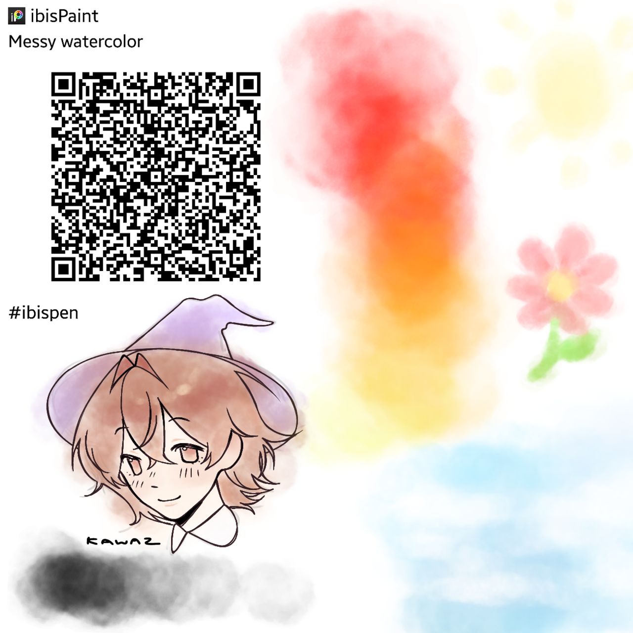 ★Messy watercolor brush★ - ibisPaint