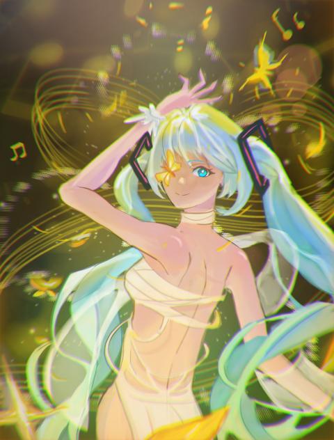 Miku and Sparkles (V2) - ibisPaint