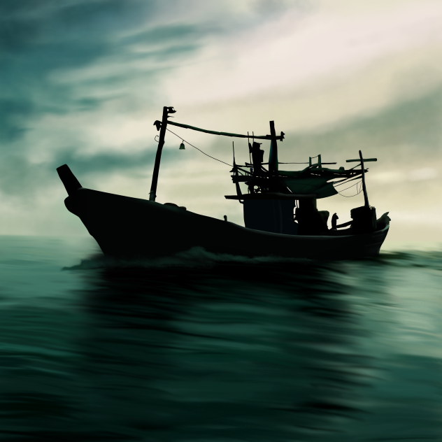 fishing boat - ibisPaint