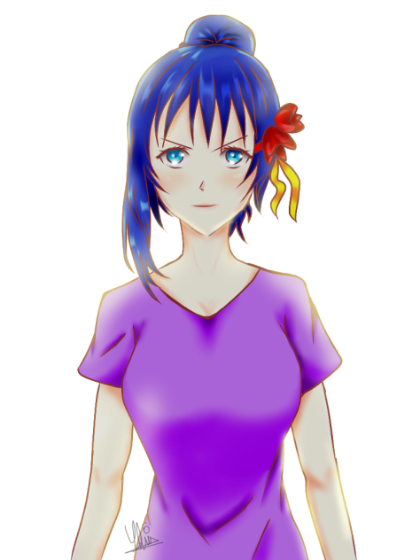 Blue Haired Girl - ibisPaint