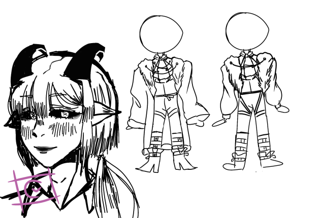 (wip) character design for my oc demon - ibisPaint