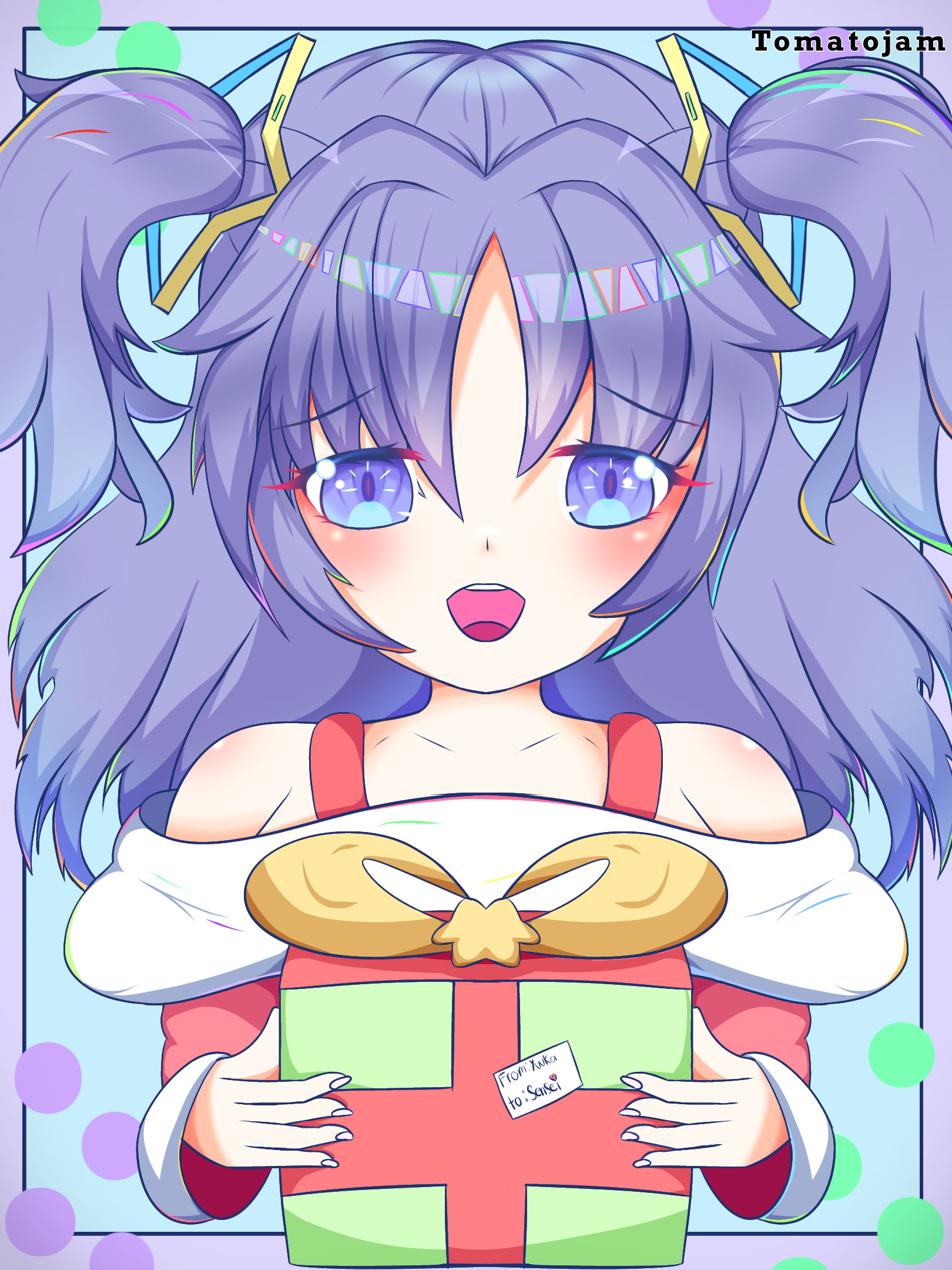 Yuuka giving you a present - ibisPaint