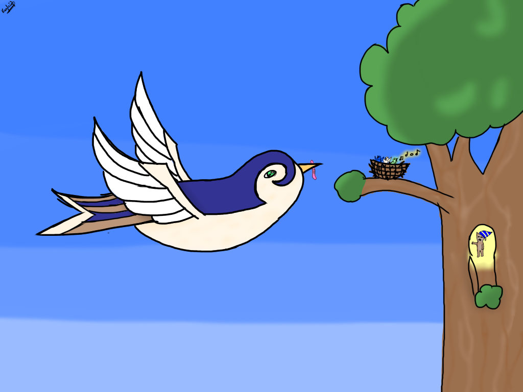 Bluebird Whistle, Bluebird Whistle - ibisPaint