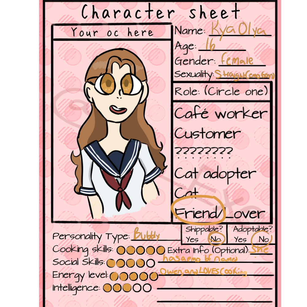 Another character sheet for bestie - ibisPaint