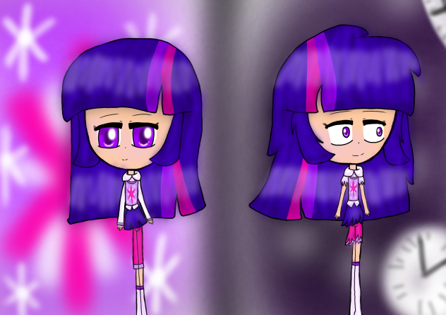 Twilight and the two sides - ibisPaint