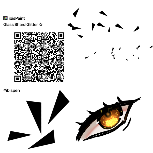 Glass shard glitter brush - ibisPaint