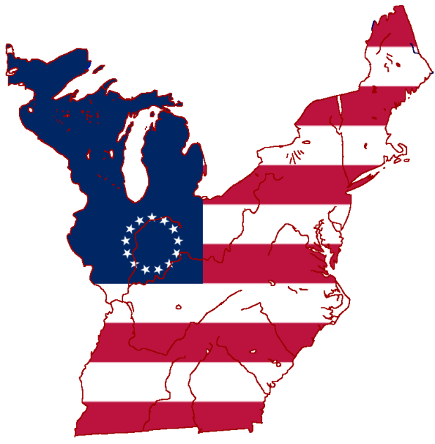 United States flag map 1783 - ibisPaint