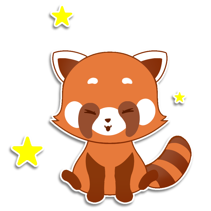 red panda sticker - ibisPaint