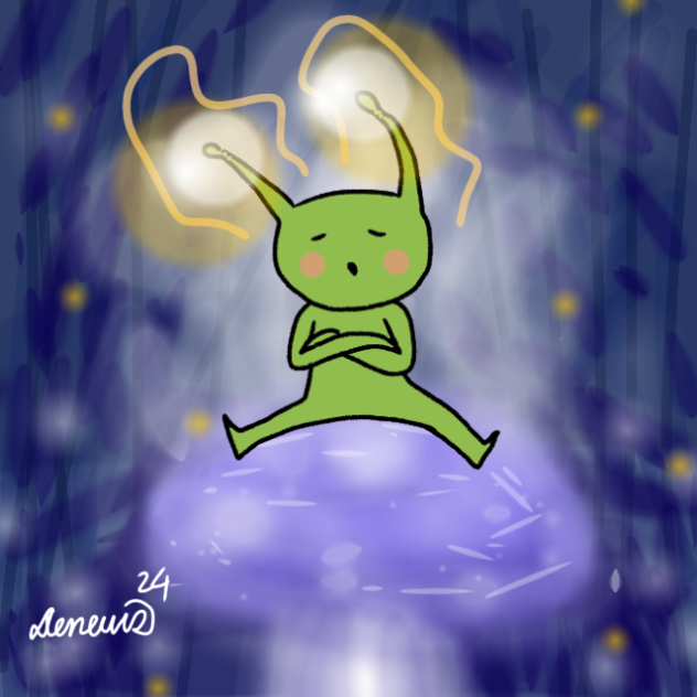 Sleepy Alien Meditation - ibisPaint