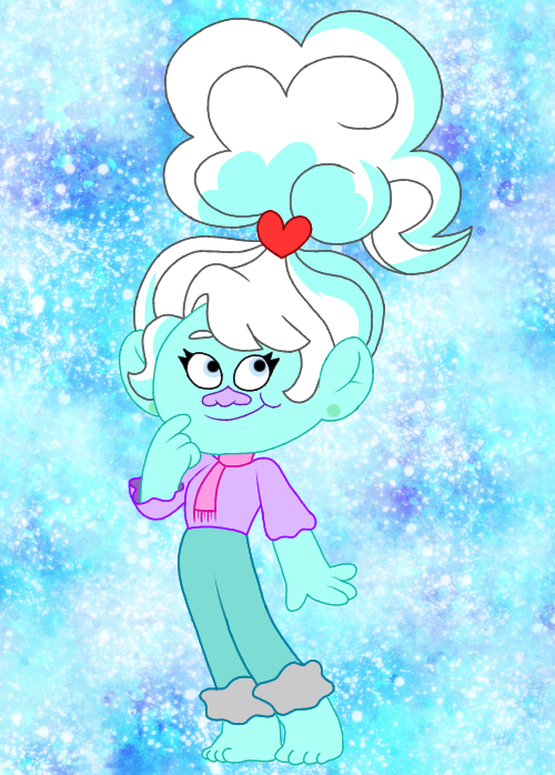 My oc IceHeart Melody as a winter troll - ibisPaint