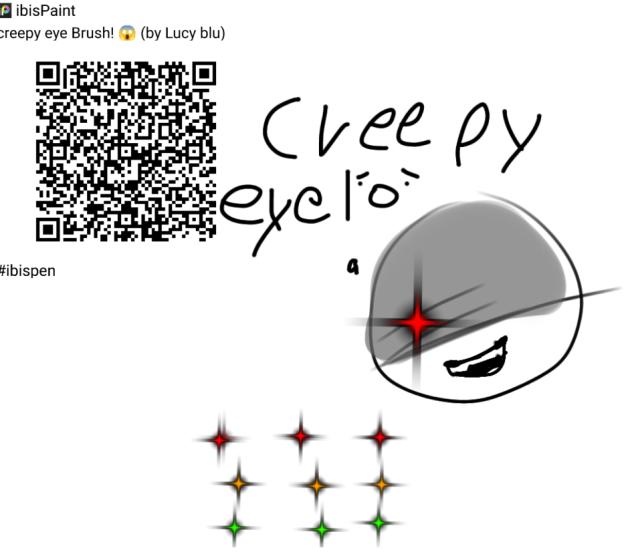 creepy eye Brush QR code - ibisPaint