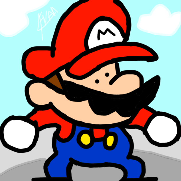 Mario speed runner ... - ibisPaint