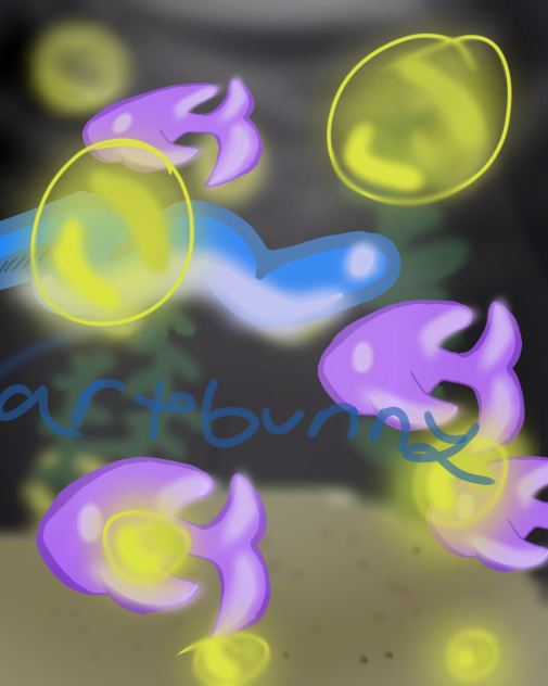 glowing underwater - ibisPaint