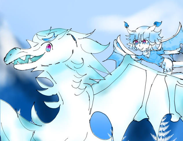 ~Urano~ (human form and dragon form) - ibisPaint