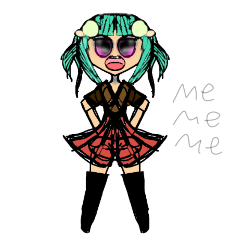 how to draw mememe when she was younger - ibisPaint