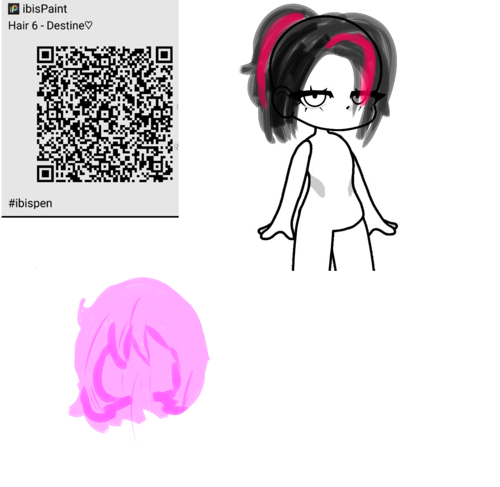 QR code hair xdd - ibisPaint