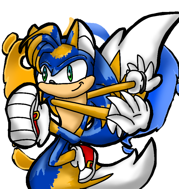 Sonic + Tails (Fusion Speedpaint) Desc - ibisPaint
