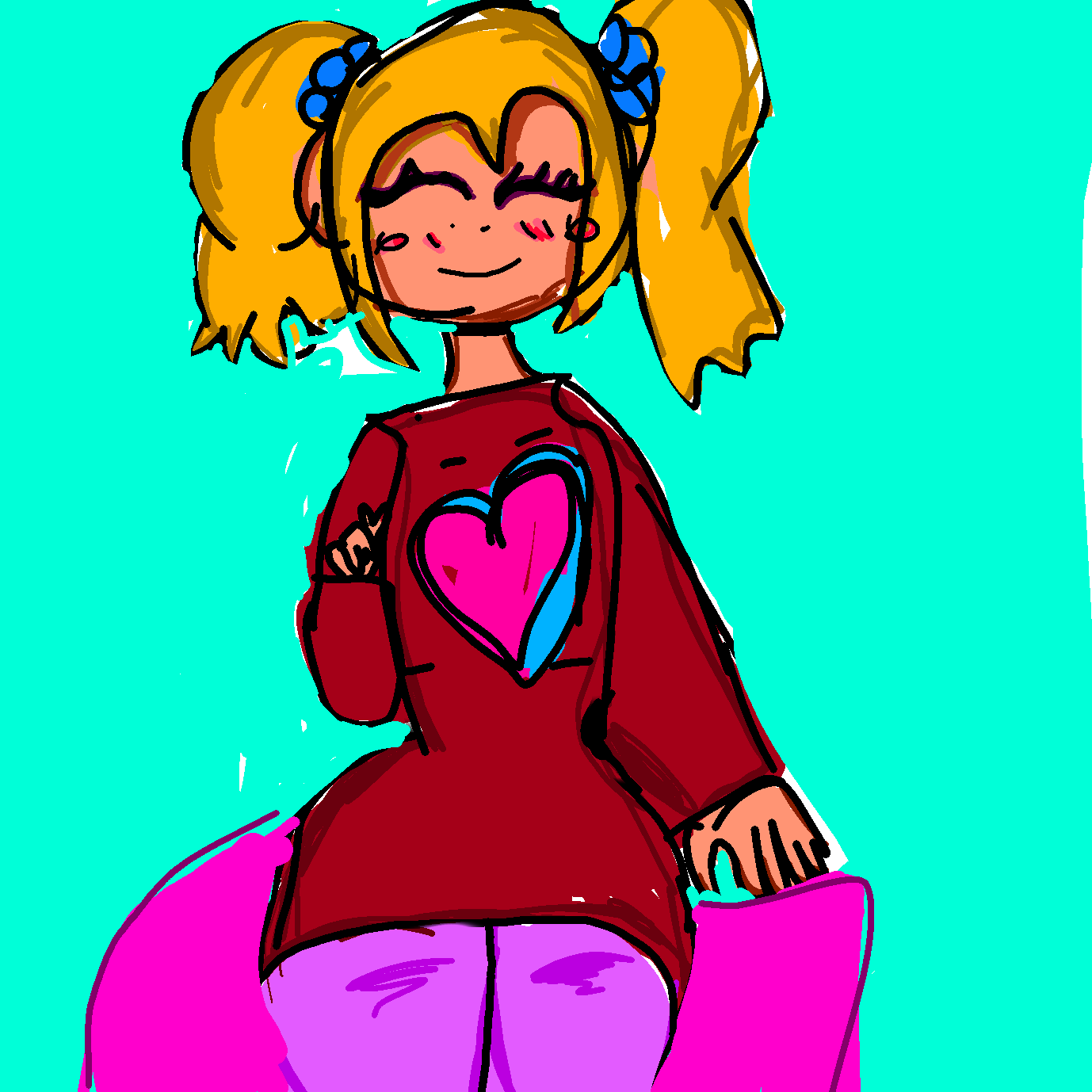 desenho de pessoa sentada - ibisPaint