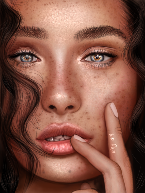 Drawing realistic portrait - ibisPaint