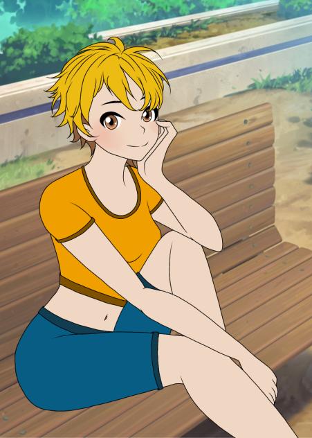 Alma Yagi chilling at the park RE-EDIT - ibisPaint