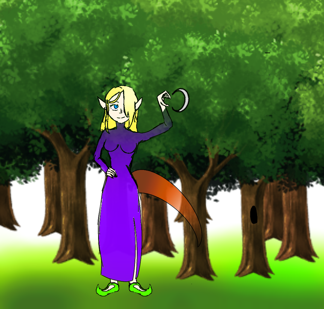 elf in forest - ibisPaint