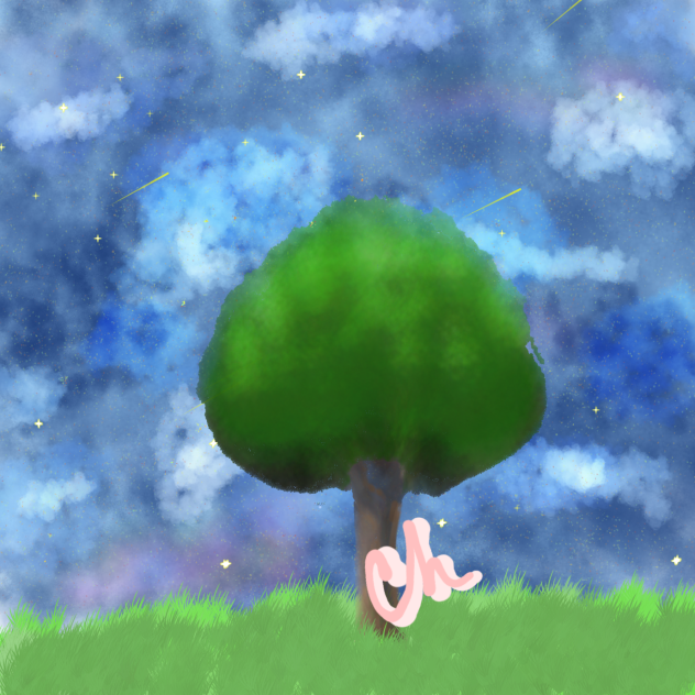 tree in the night - ibisPaint